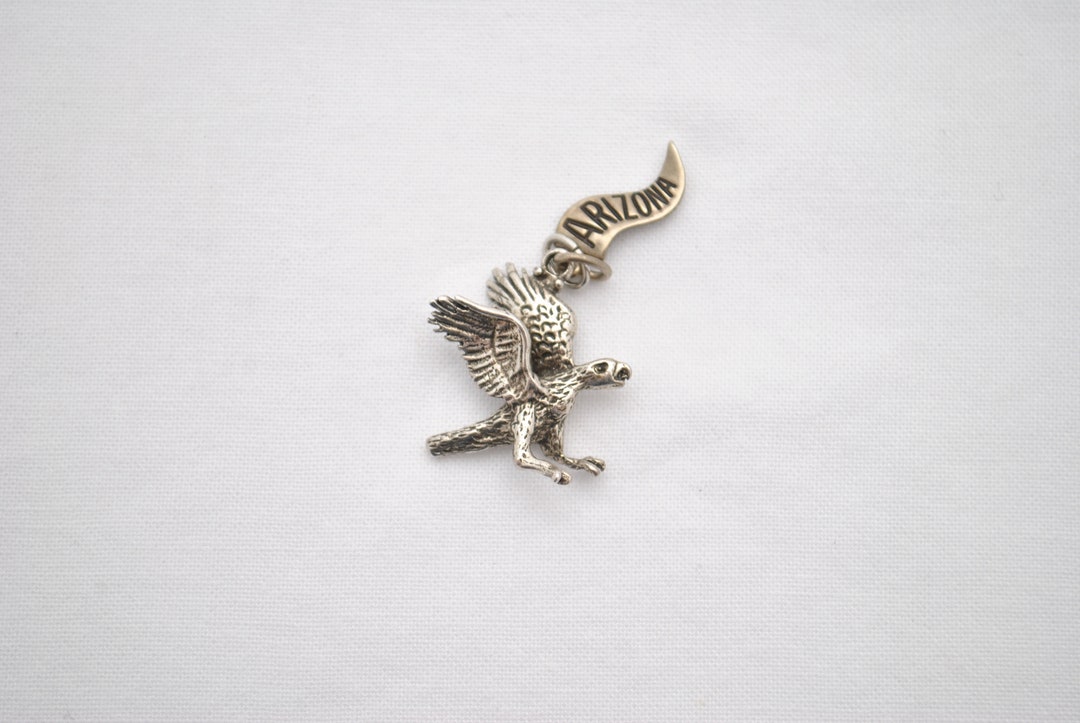 Vintage Arizona Hawk Charm Sterling Silver Travel Souvenir Charm 1960's ...
