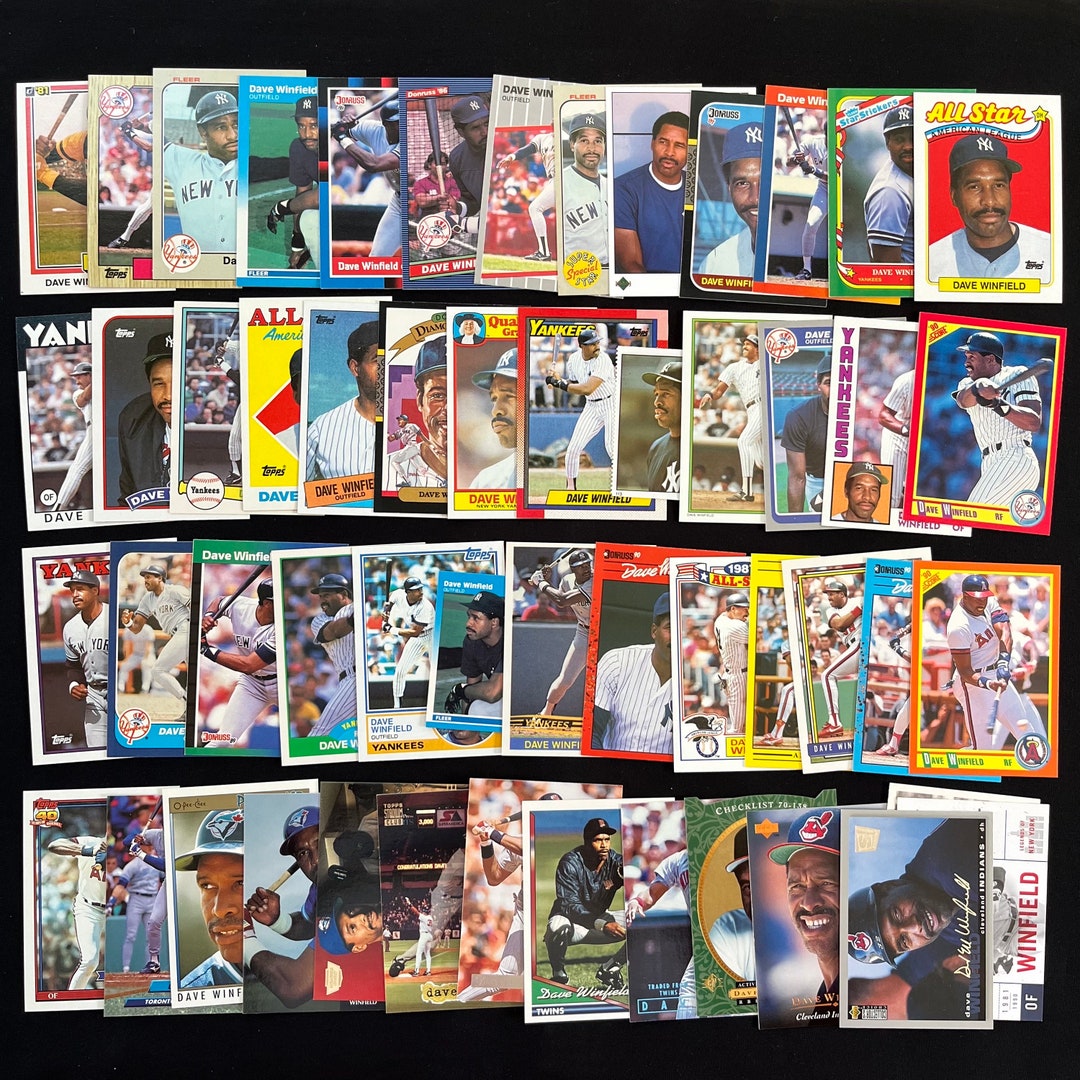 Lot of 50 Dave Winfield Vintage 1980s and 1990s Baseball Cards - No ...