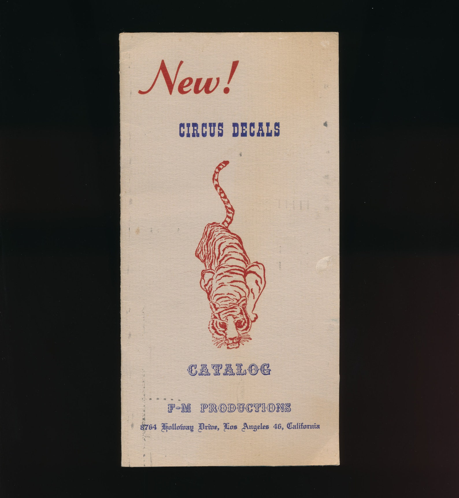 Vintage 1961 Circus Decals Catalog Order Form F-M Productions - Etsy