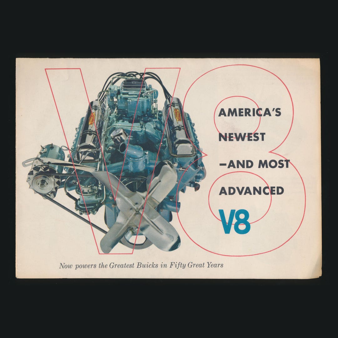Original Vintage 1953 Buick V8 Engine Sales Brochure Buick Dealer ...