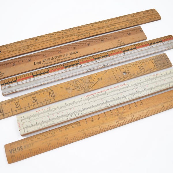 Vintage Wooden Ruler - Etsy