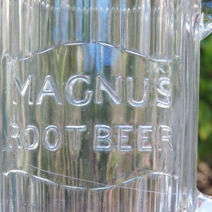 Antique C.1910's Magnus Root Beer Mug - Thick Glass Mug With Embossed ...