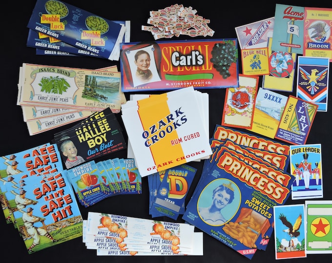 Vintage Early June Peas Isaacs Brand Vegetable Can Labels 1930's - Lot ...