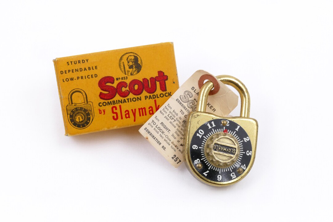 Vintage Scout Combination Padlock by Slaymaker With Original Box and ...