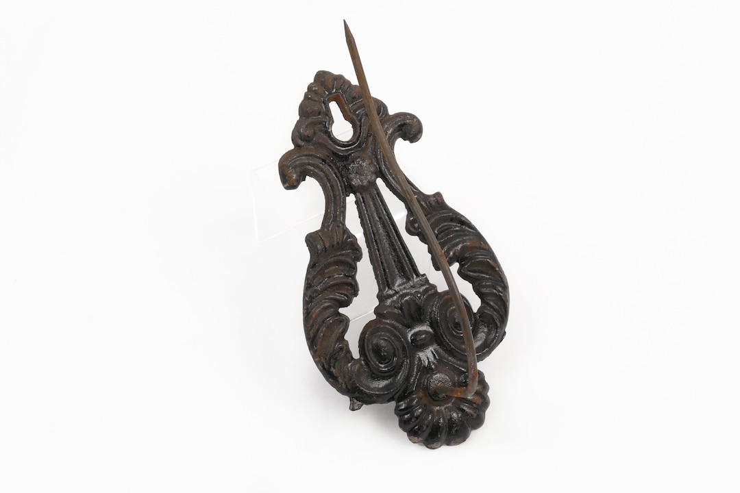 Antique Cast Iron Wall Mount Receipt Hook Bill Invoice Holder Spike ...