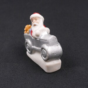 Antique German Bisque Santa Claus Miniture Figurine Santa Driving Car ...
