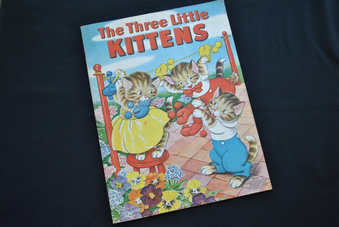 Vintage the Three Little Kittens 1938 Merrill Publishing Co Children's ...