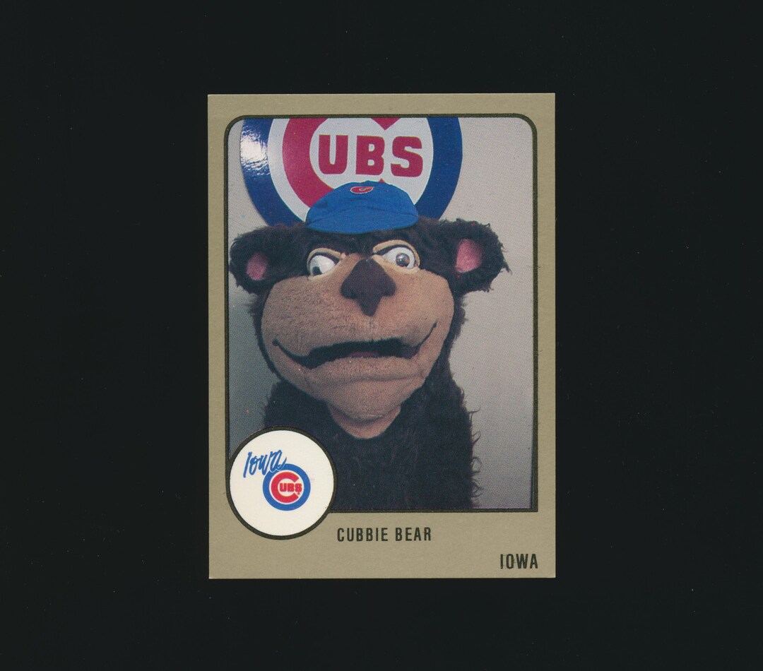Vintage 1988 Procards Cubbie Bear Mascot Card Iowa Cubs - Etsy