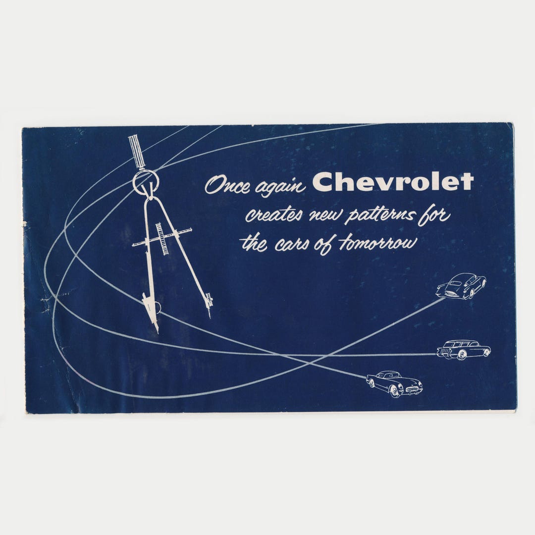 Original Vintage 1954 Chevrolet Cars of Tomorrow Brochure Chevy Corvair ...