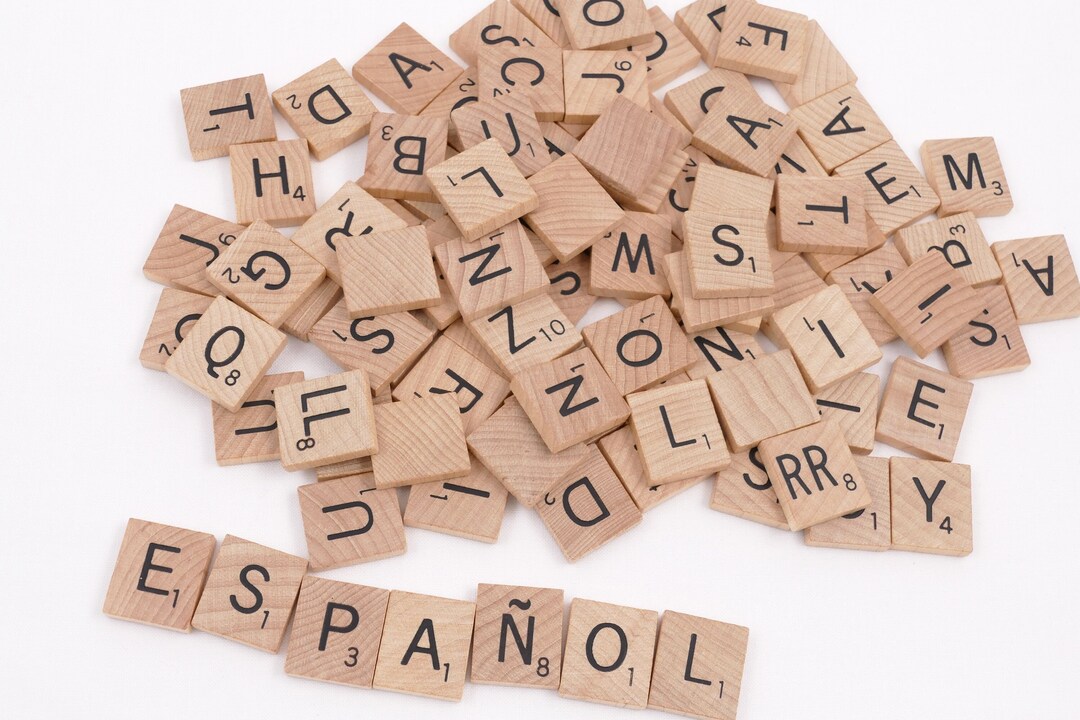 Set of 103 Vintage Spanish Scrabble Tiles - Special Edición En Español ...