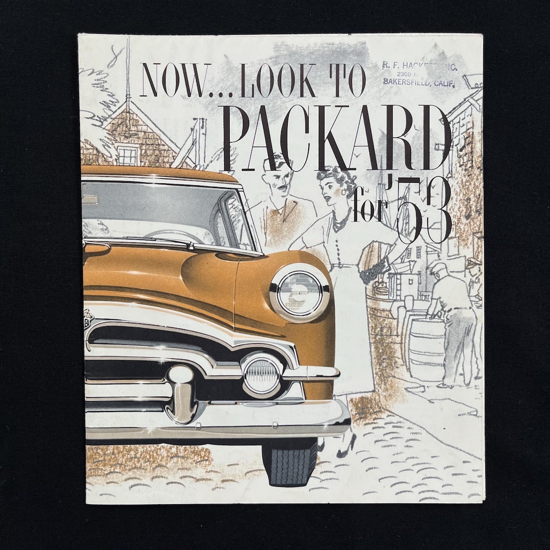 Original Vintage 1953 Packard Sales Brochure Car Dealer Advertising ...