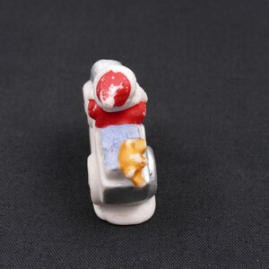 Antique German Bisque Santa Claus Miniture Figurine Santa Driving Car ...