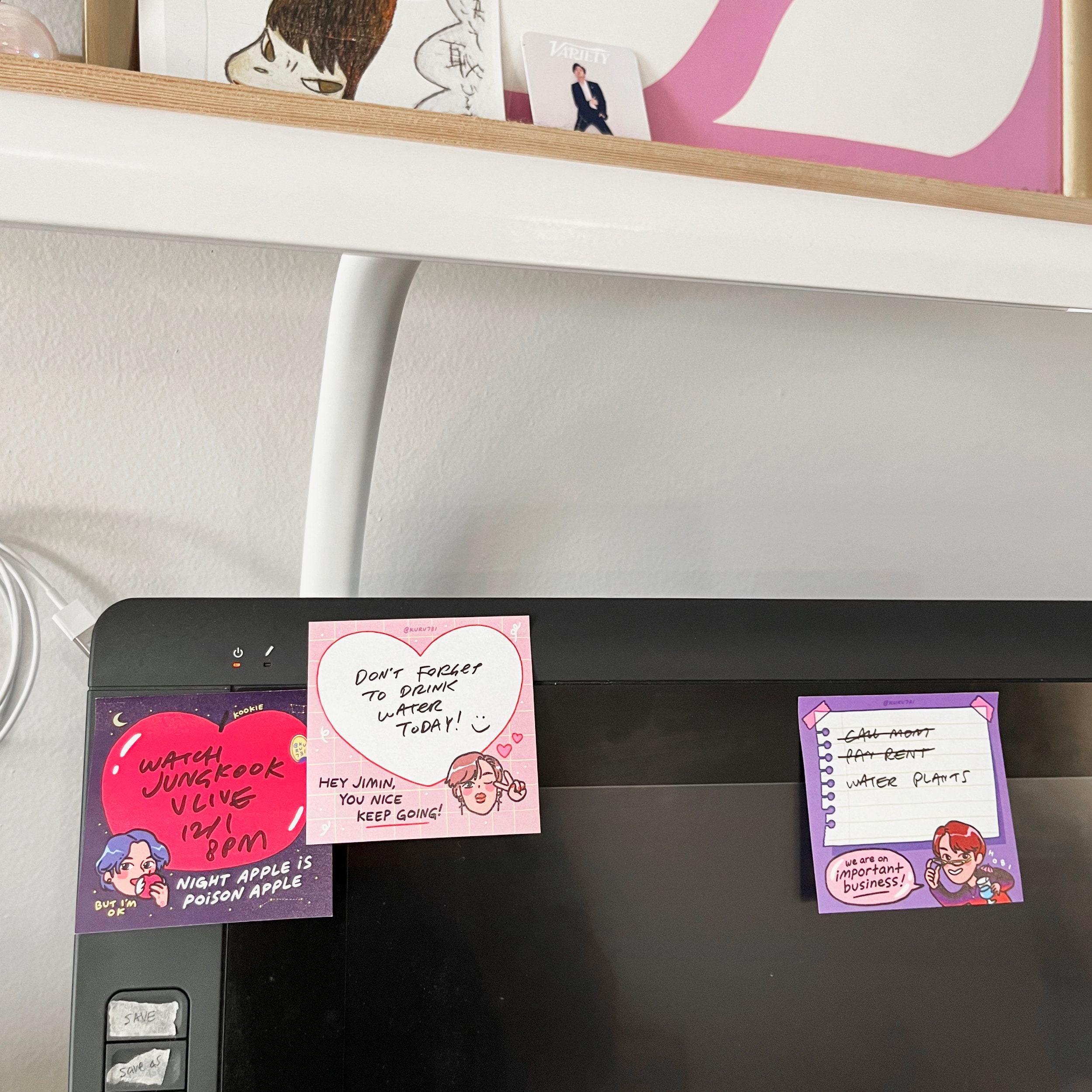 BTS Motivational Sticky Notes set of 3 - Etsy