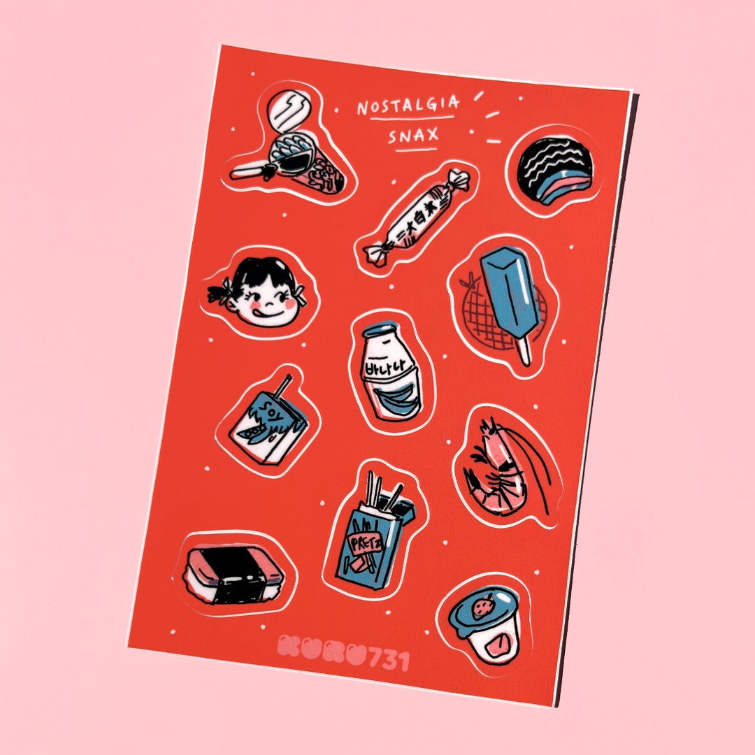 Nostalgia Snax Sticker Sheet - Etsy