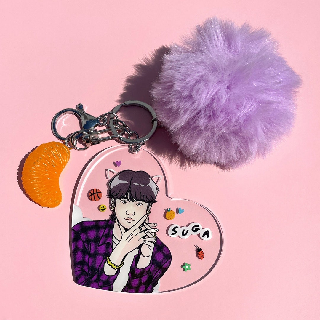 Tangerine Suga BTS Keychain - Etsy