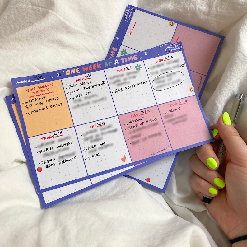 One Week at A Time Weekly Planner | Etsy