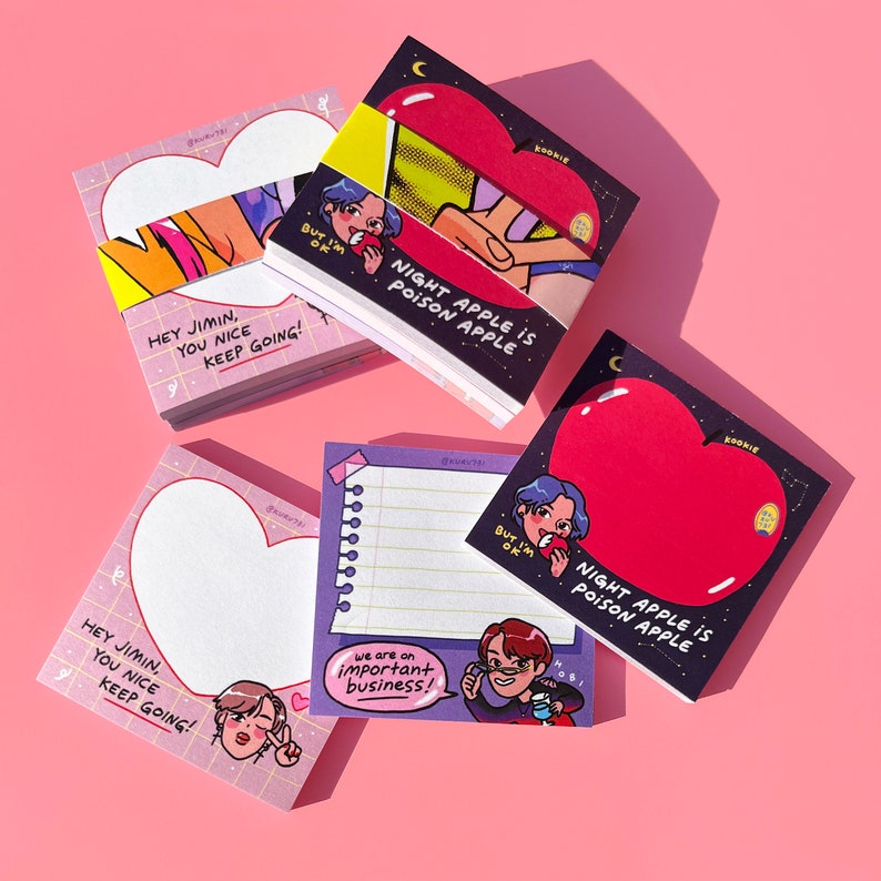 BTS Motivational Sticky Notes set of 3 - Etsy