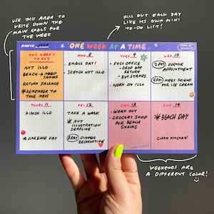 One Week at A Time Weekly Planner - Etsy