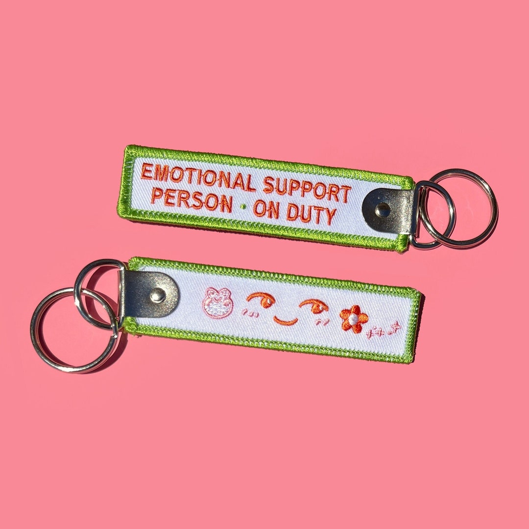 Emotional Support Person on Duty Keychain - Etsy