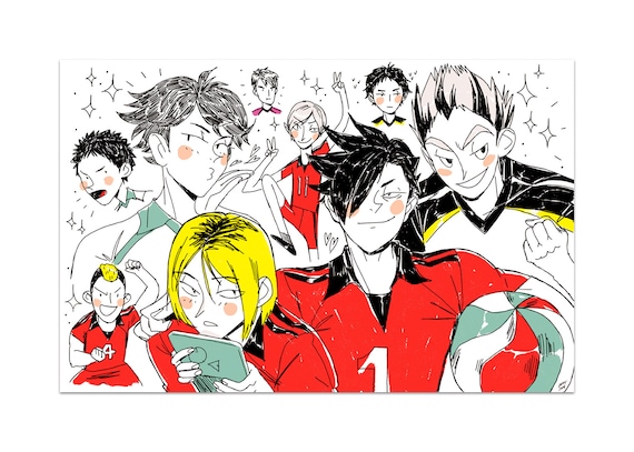 oikawa akaashi kenma christmas HAIKYUU print kageyama suga anime print ...