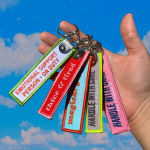 Handle With Care, I'm Fragile Keychain - Pink - Etsy