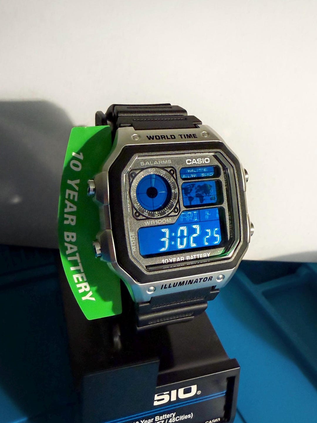 Casio AE1200WH – Negative Blue Display & White Leds - Etsy