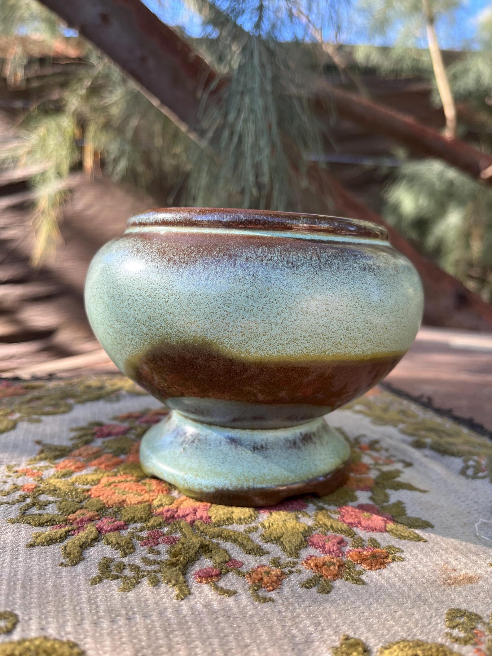 Vtg Frankoma 4" Prairie Green Pedestal Planter - Etsy