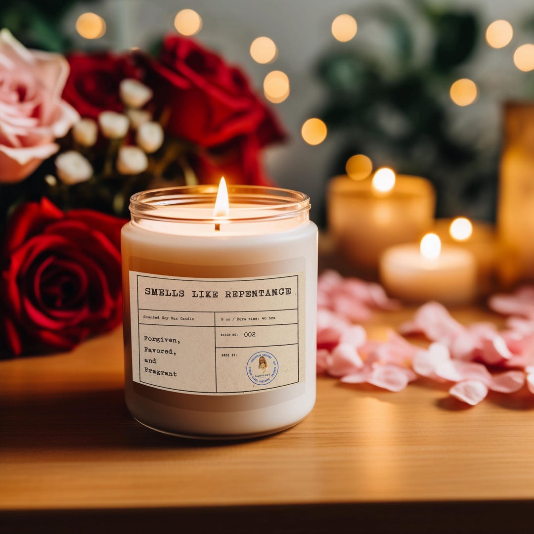 Christian Humor Candle - Sea Salt Orchid Scented Soy, 9oz Jar - Etsy