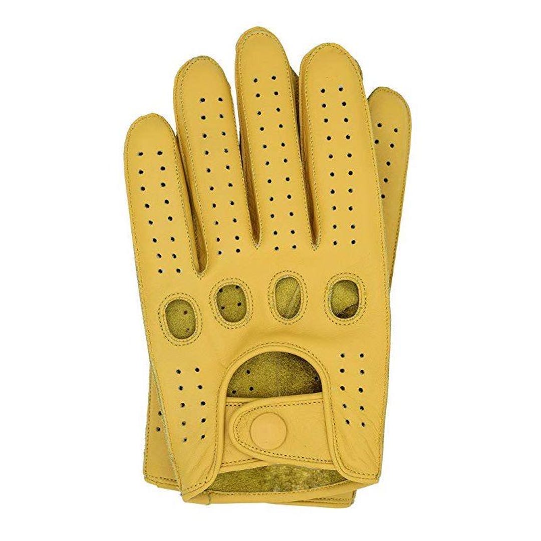 Driving Gloves Car Motorcycle Biker Genuine Leather Police Driver ...