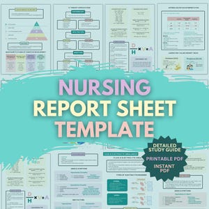 Nursing Report Sheet Template | Med School Survival Guide | Nursing ...
