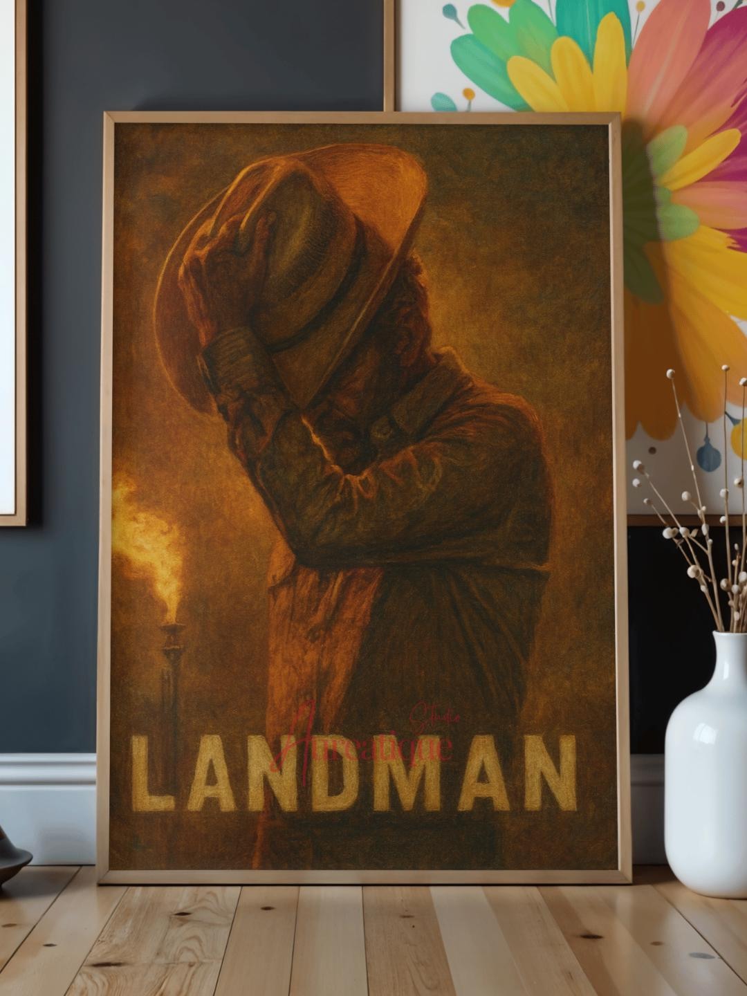 Landman Poster - Cinematic Wall Art - West Texas Oil Scene Fine Art ...