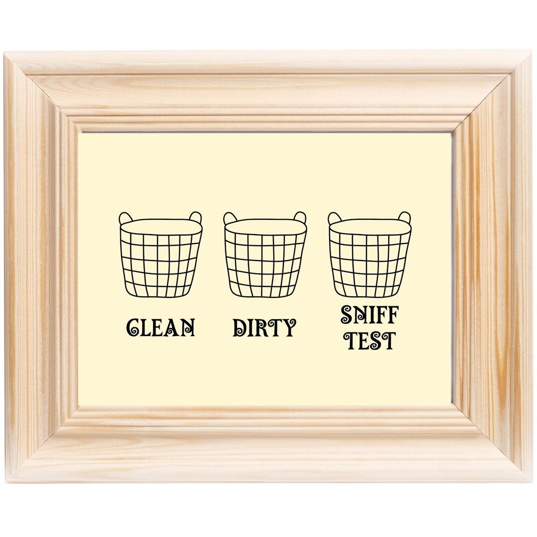 Laundry Room Sniff Test Print | Funny Line Art (digital Download) - Etsy