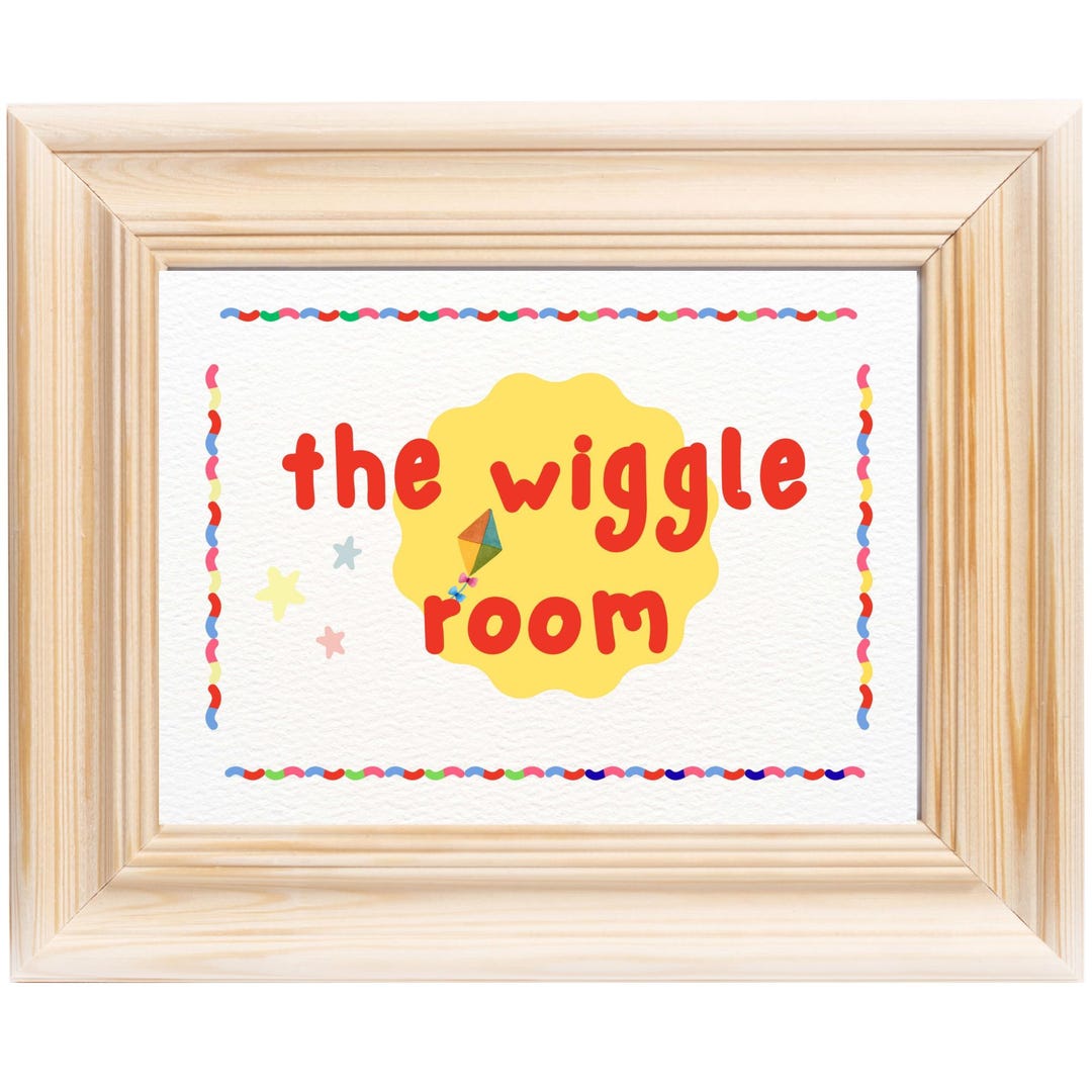 The Wiggle Room Art Print | Playful Kids Nursery Decor (digital ...