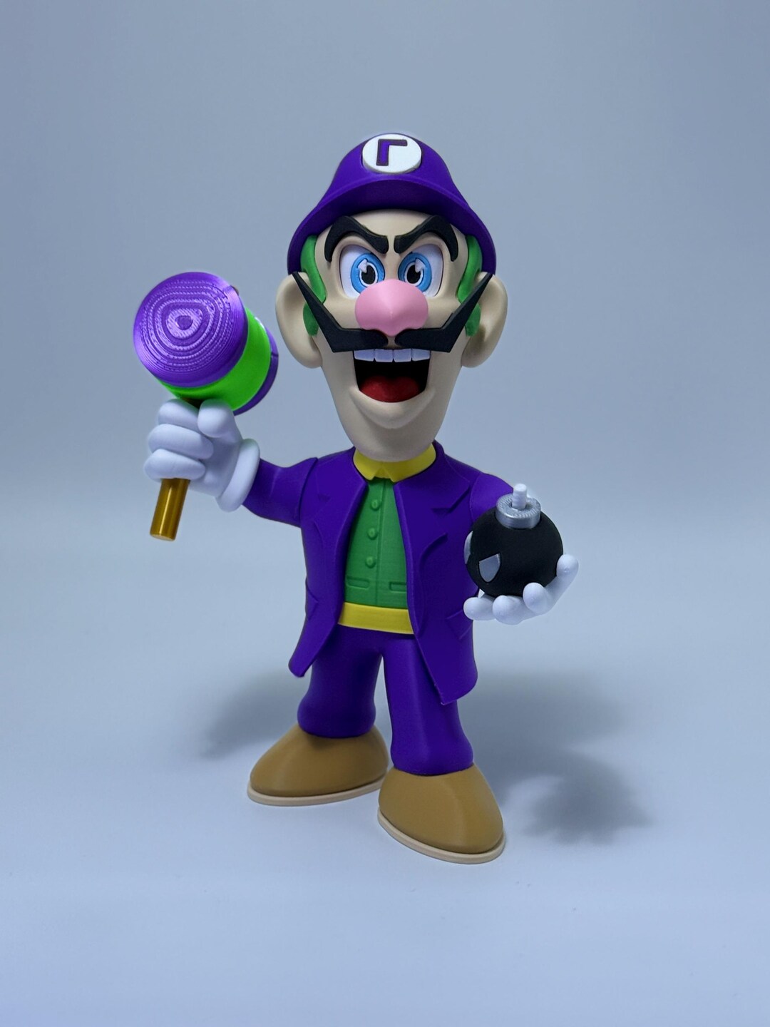 Super Mario Waluigi Joker Mash-up Figure 3D Printed Collectable Figure ...
