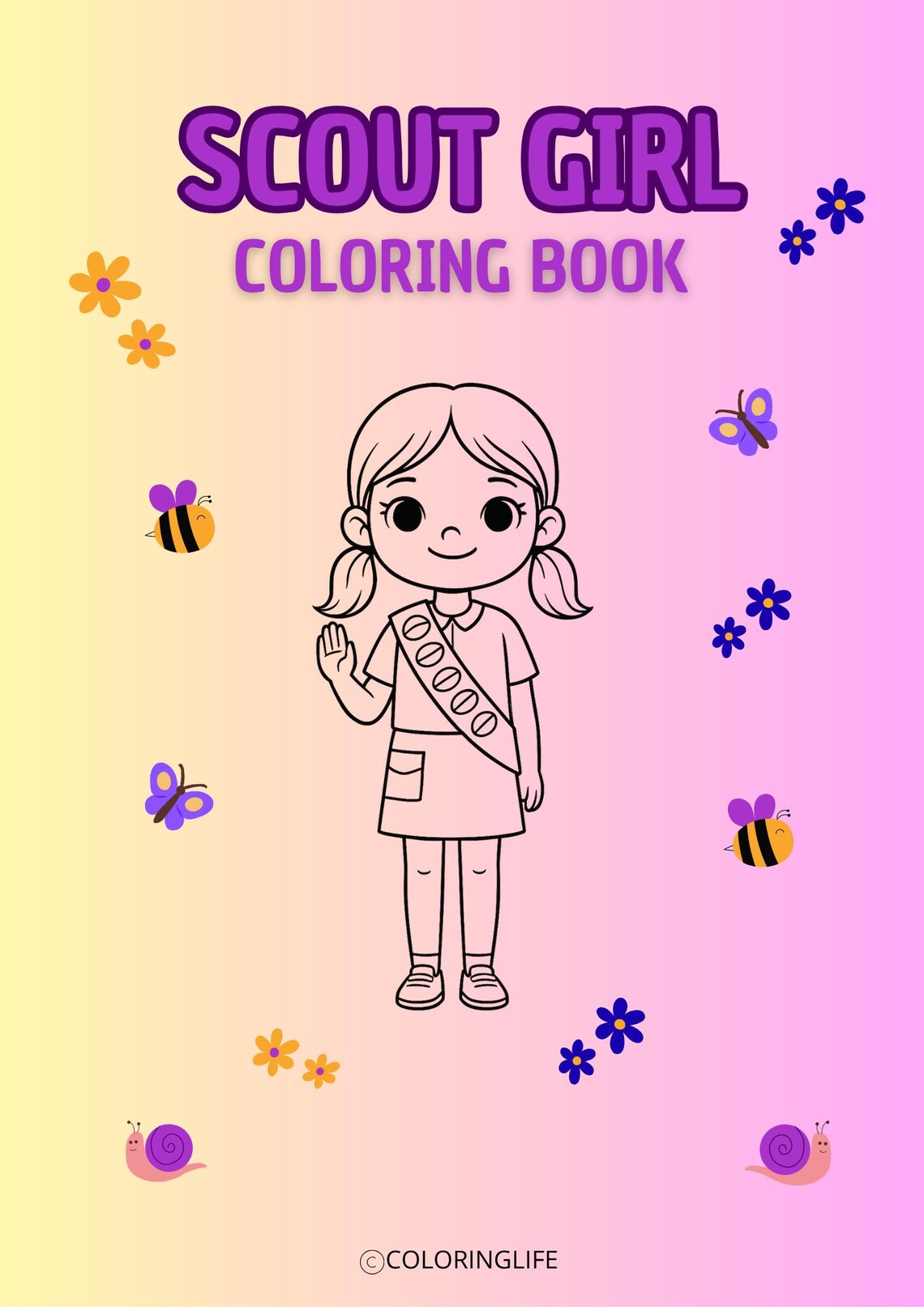 Scout Coloring Book, Girl Scout Coloring, Scout Activities, Scout Child ...