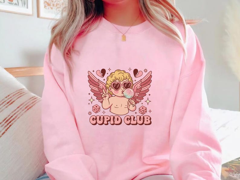 Cupid Valentine Gift, Be Mine Angel Graphic Tee, Retro Kawaii Love ...