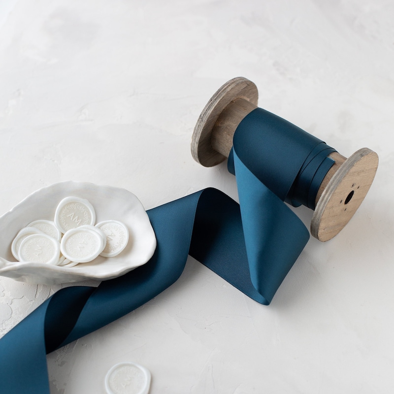 Blue Satin Ribbon - Etsy