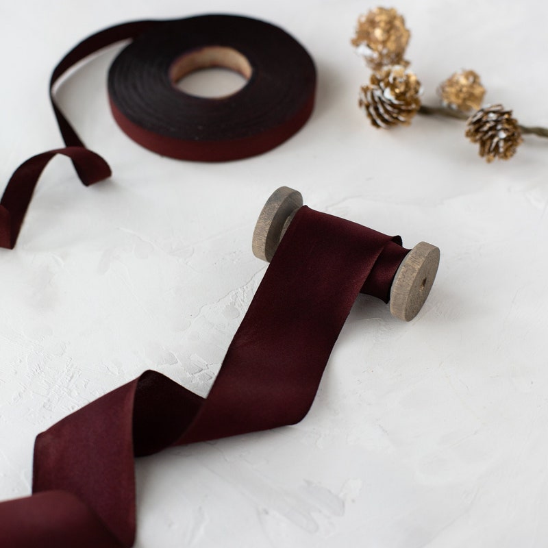 Maroon Ribbons - Etsy