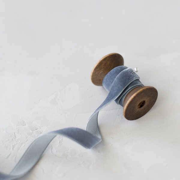 Blue Velvet Ribbon - Etsy