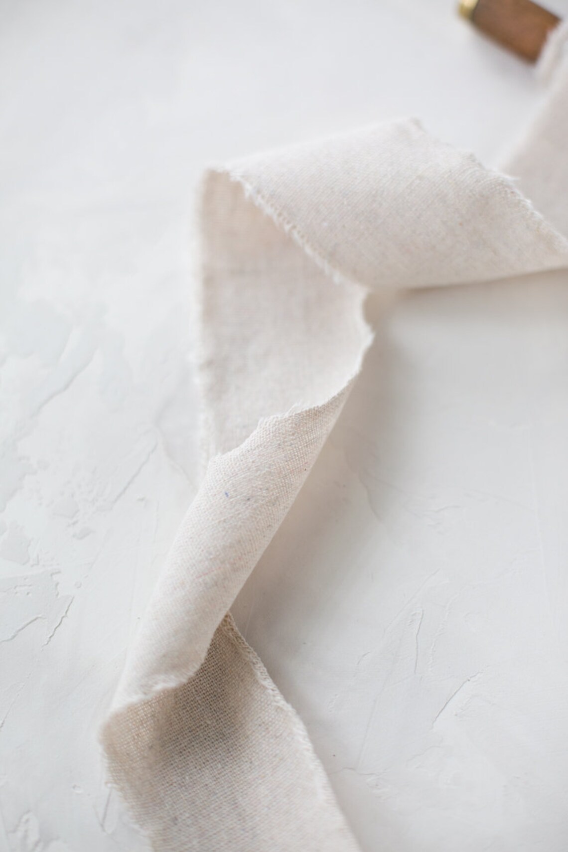 Natural Linen-cotton Blend Frayed Ribbon 1 - Etsy
