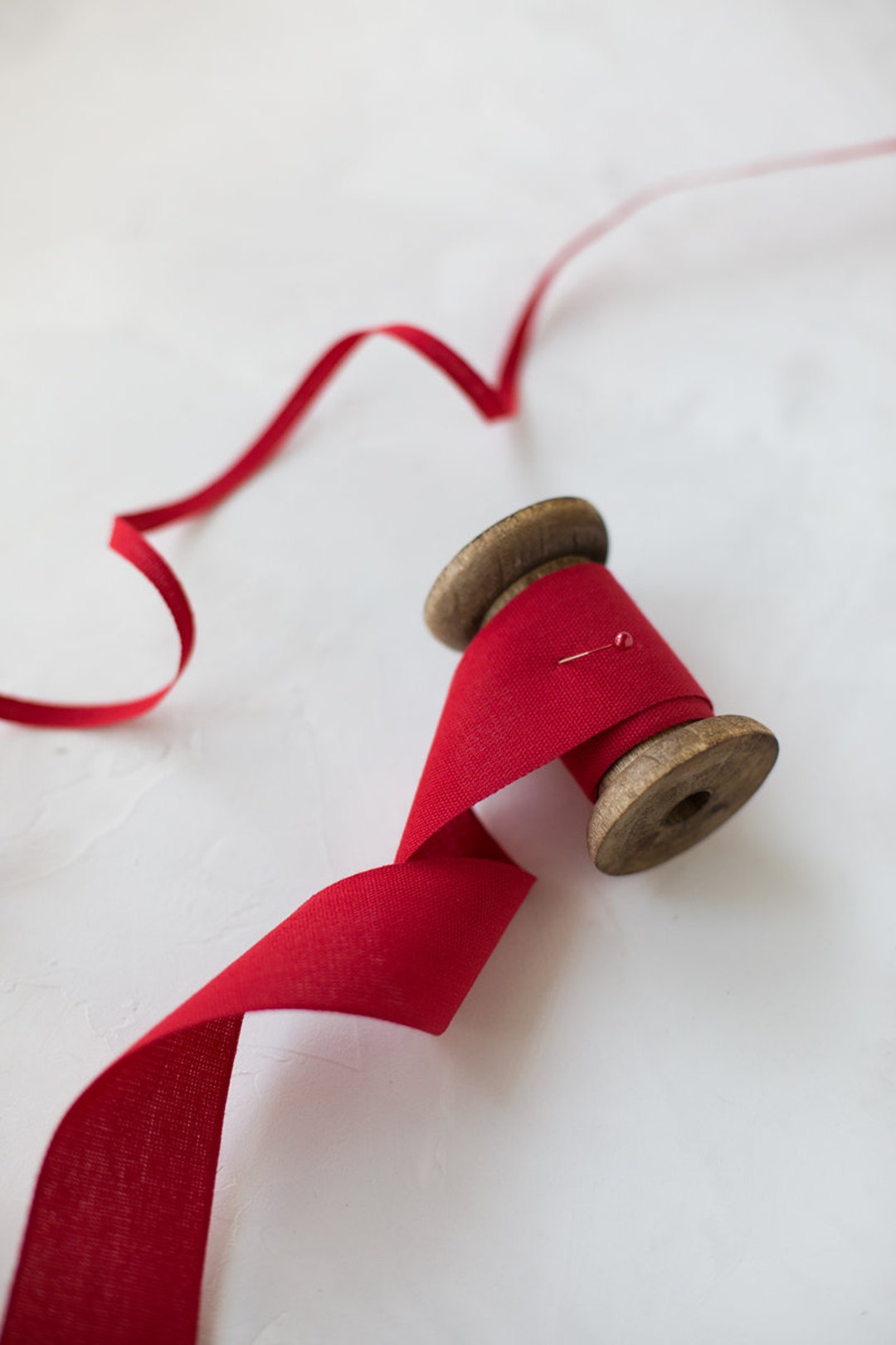 Red Cotton Ribbon: Italian Tight Weave • 1/4" • 5/8" • 1" • 1.5" - Etsy