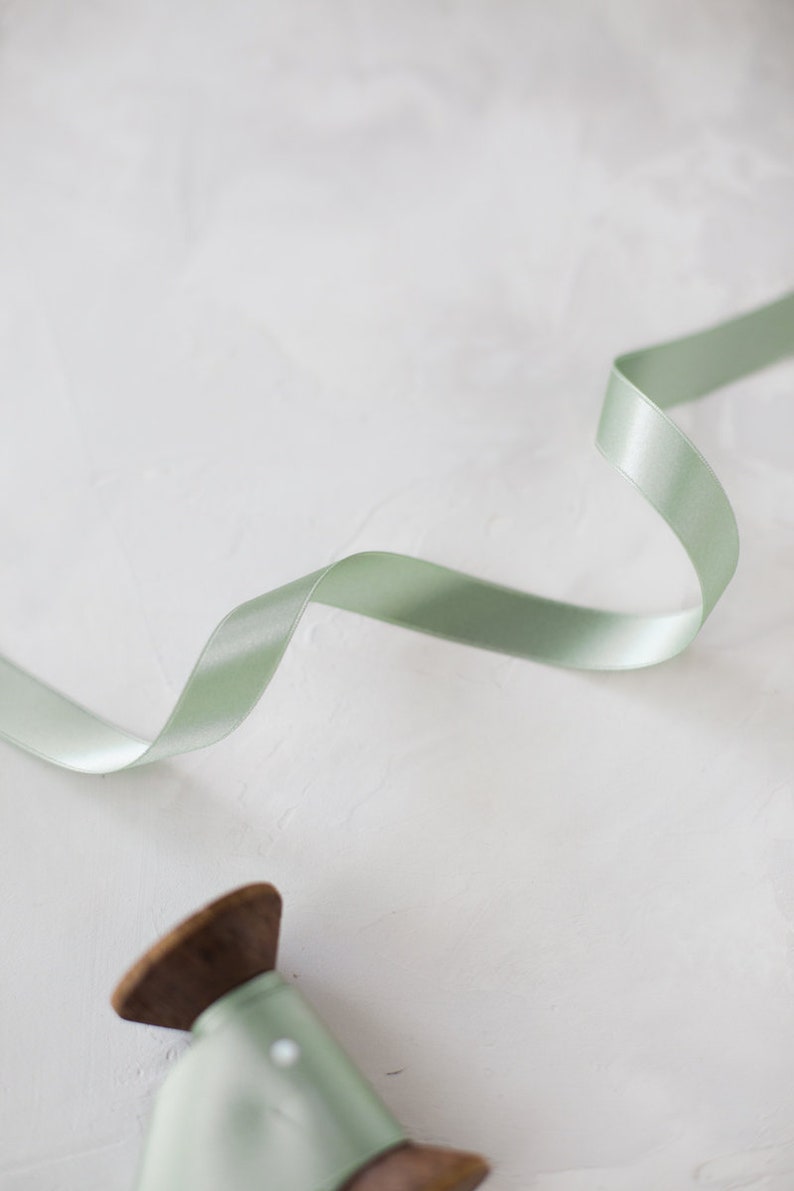 Sage Green Double-faced Satin Ribbon • 5/8" • 1" • 1.5" • 2" - Etsy