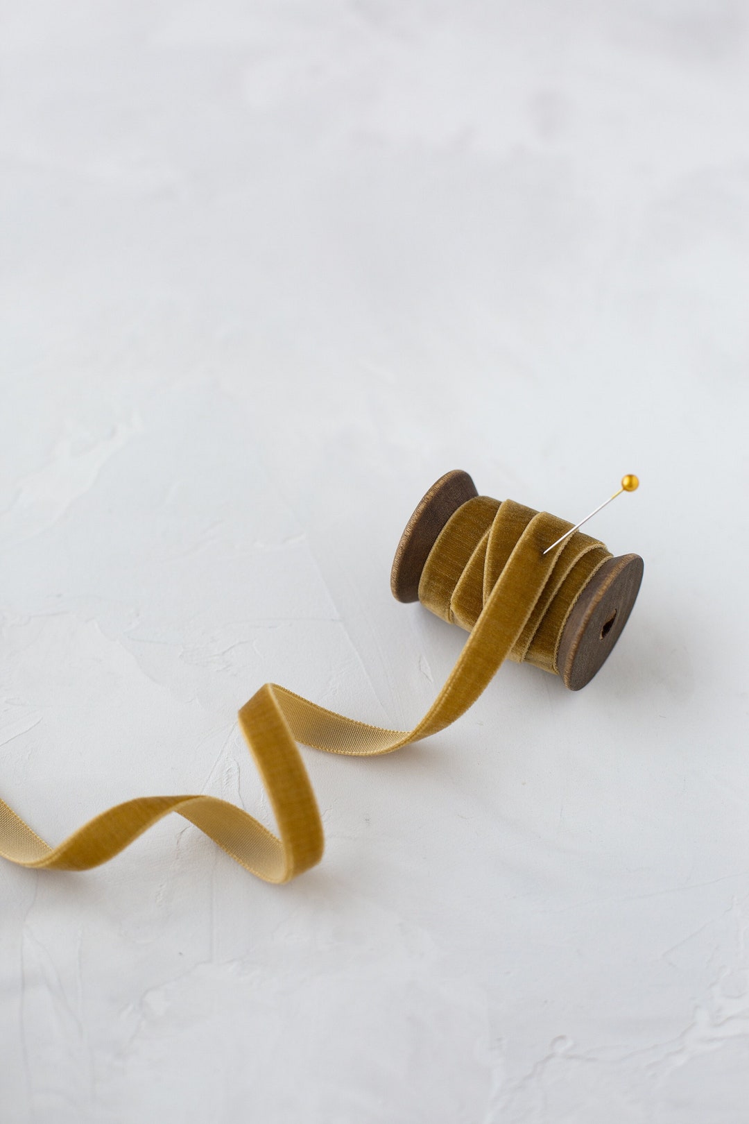 Dark Aged Mustard Craft Velvet Ribbon • 3/8" • 1" - Etsy