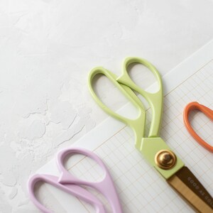 Painted Metal Crafting Scissors W/ Gold Details + Etched Slogan • 7-3/4 ...