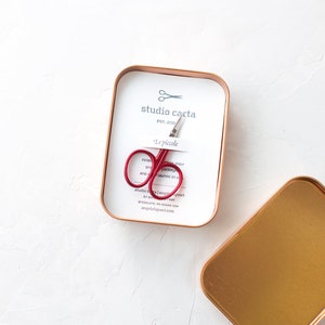 Scarlet Red Soft Touch Italian Scissors • Mini / Small / Medium / Large ...