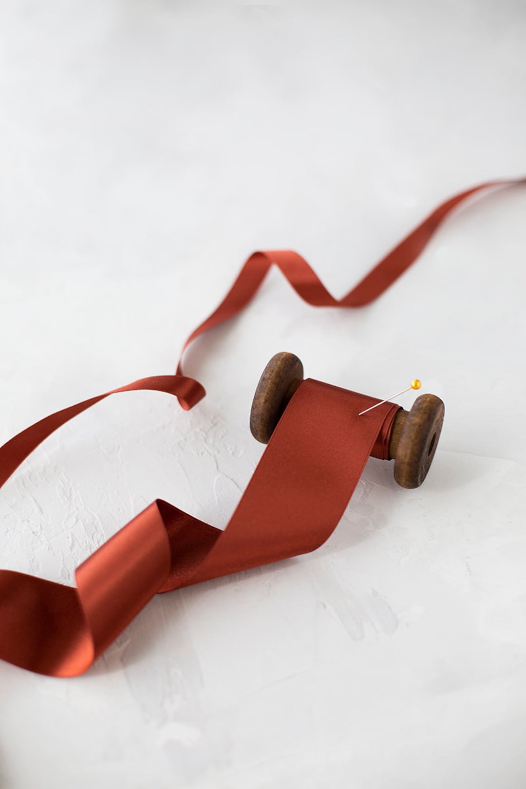 Ruby Rust Satin Ribbon: Silky Smooth, Japanese • 1/8" • 1/4" • 3/8" • 1 ...