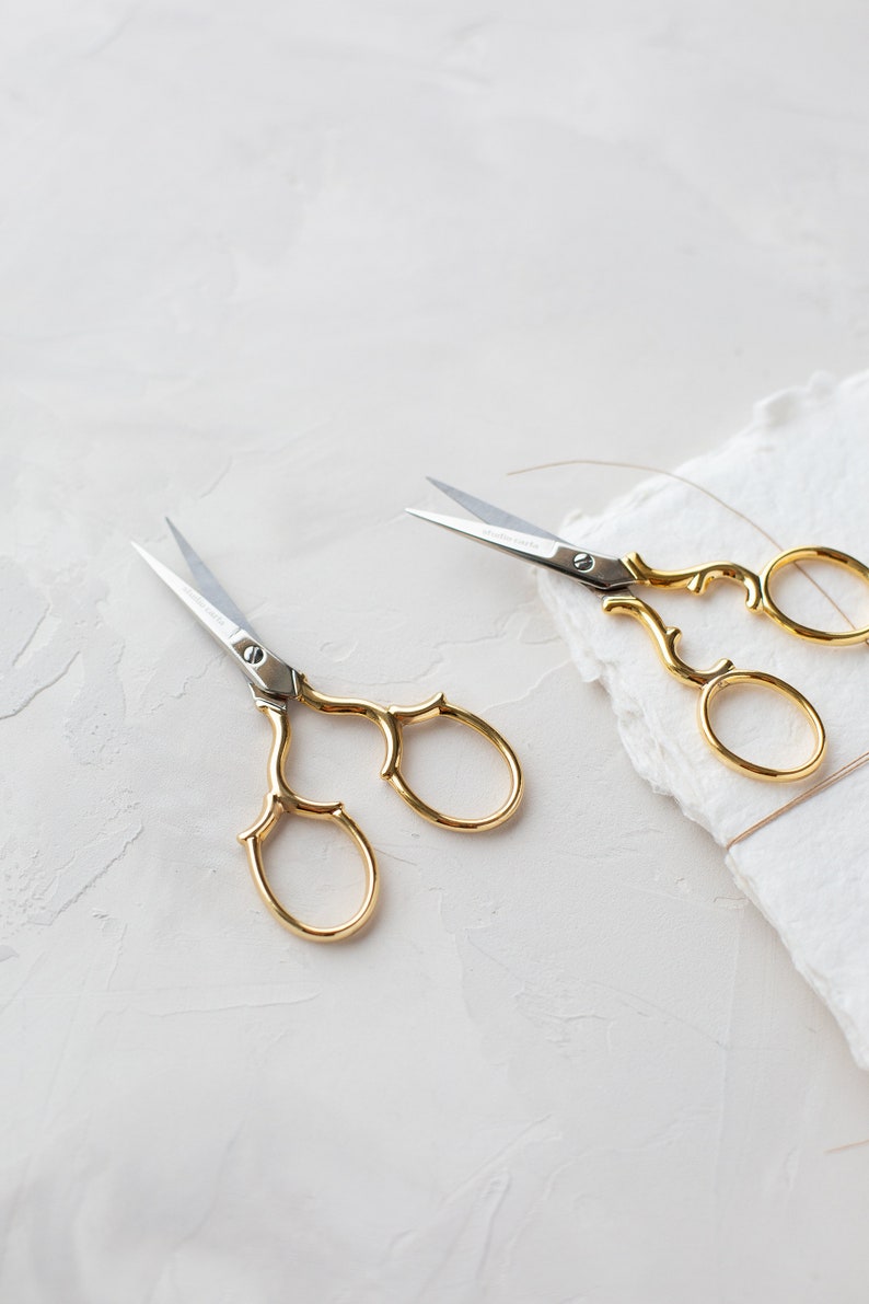 24k Gold-plated Scissors • 3-3/4" • Onda / Luna - Etsy