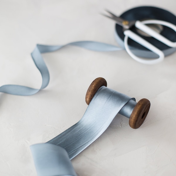 Blue Silk Ribbon - Etsy