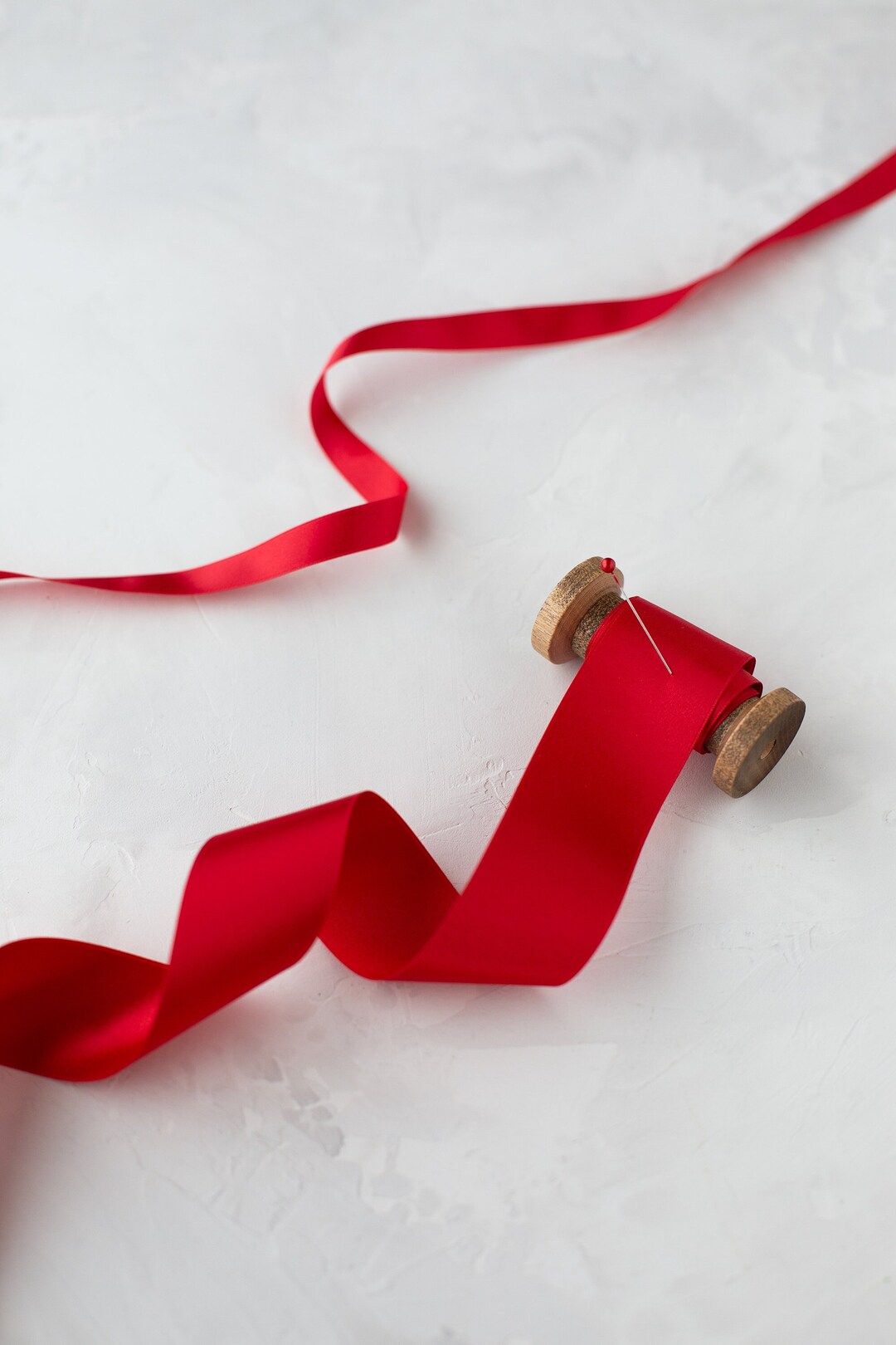 Scarlet Red Satin Ribbon: Silky Smooth, Japanese • 1/8" • 1/4" • 3/8 ...