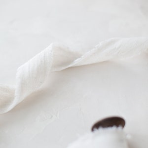 Antique Ivory Linen-cotton Blend Frayed Edge Ribbon 1 1.5 - Etsy
